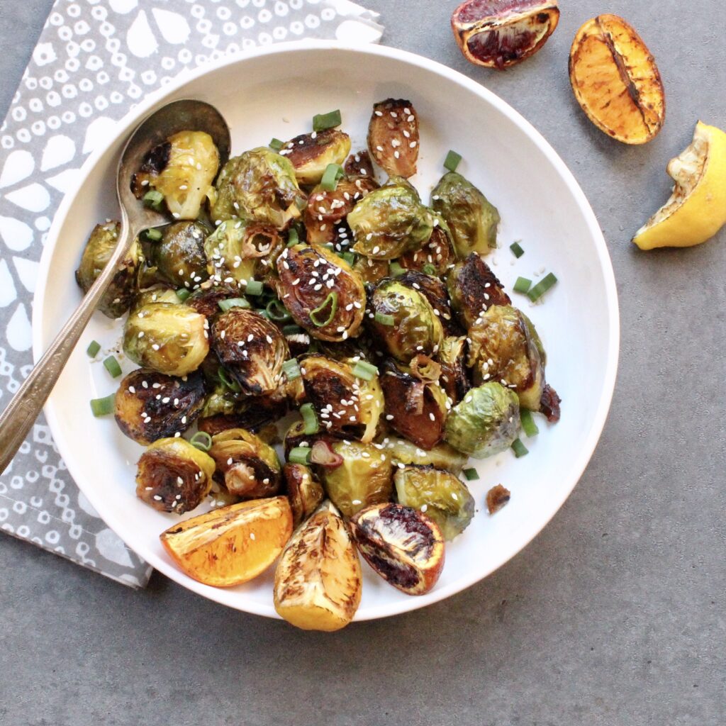 Citrus Glazed Roasted Brussel Sprouts – Molly’s Garlic Goddess Seasonings